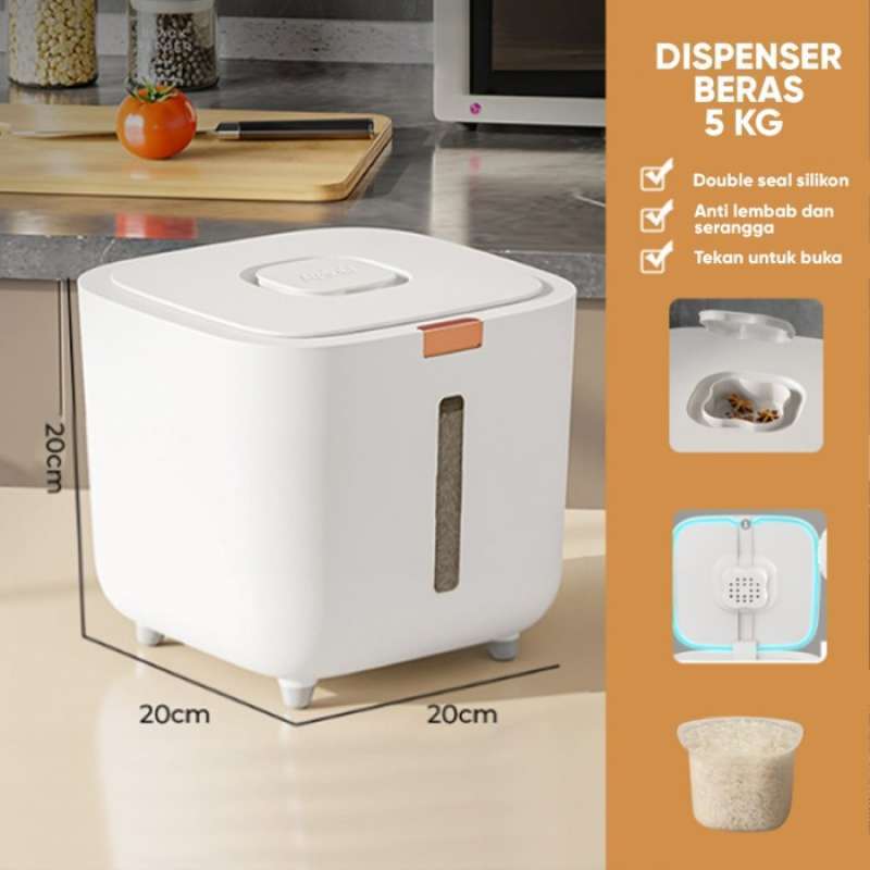 Jual Newstyle Tempat Penyimpanan Beras Anti Kutu Dan Serangga 5kg 10kg ...