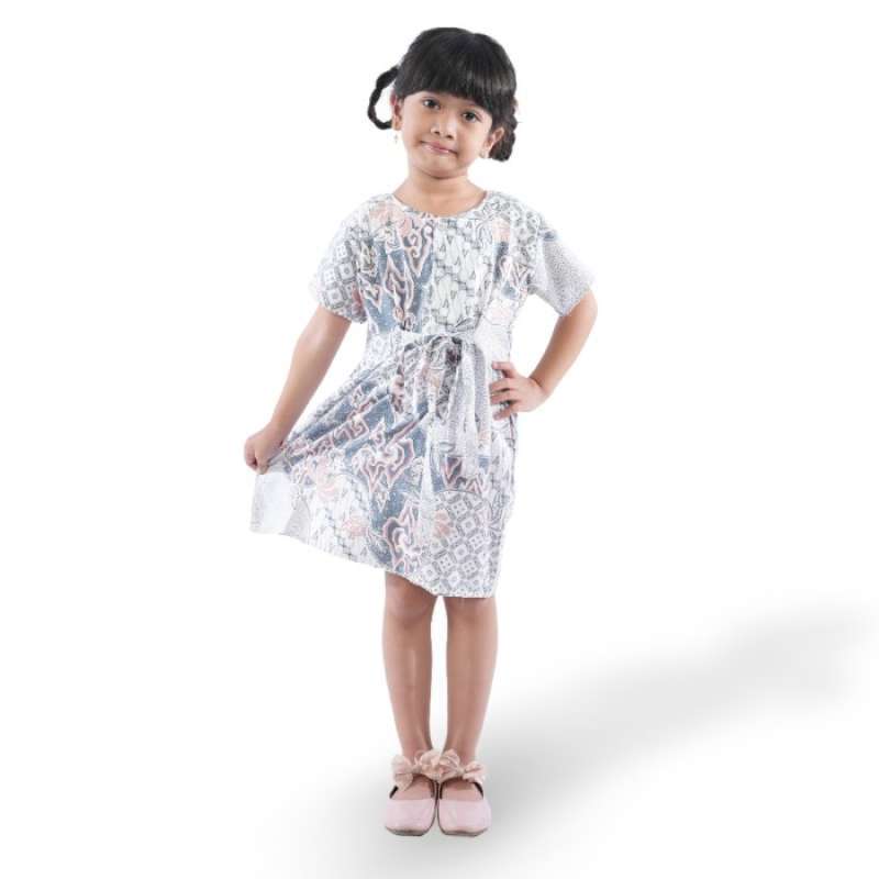 Jual Batik Trusmi Dress Batik Anak Perempuan Motif Mega Mendung Pastel ...