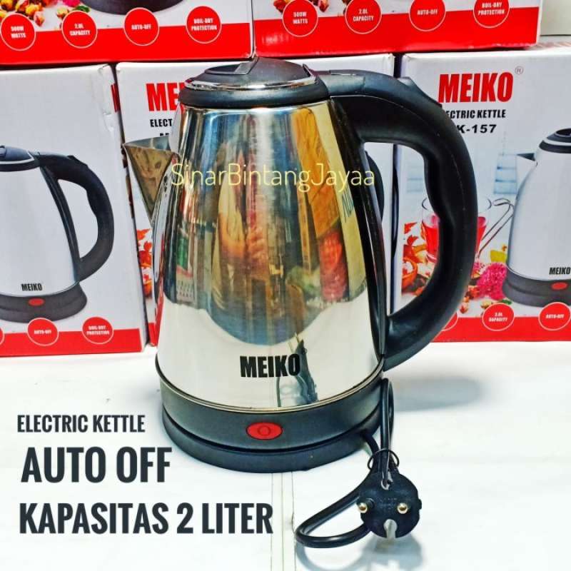 Promo Meiko Teko Listrik 2 Liter Stainless Steel / Kettle Listrik 2l ...