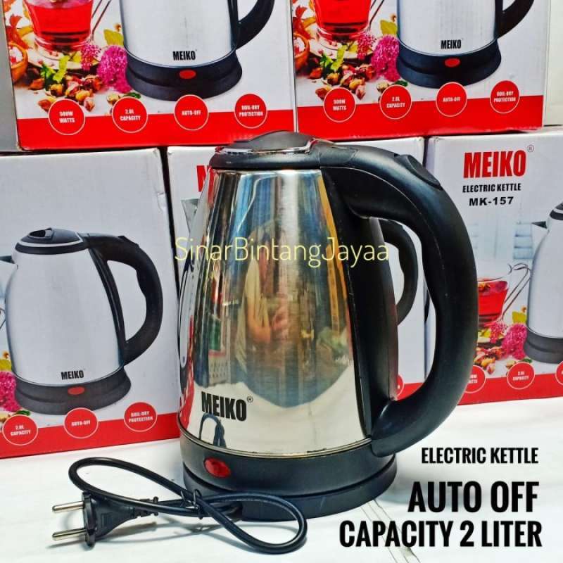 Promo Meiko Teko Listrik 2 Liter Stainless Steel / Kettle Listrik 2l ...