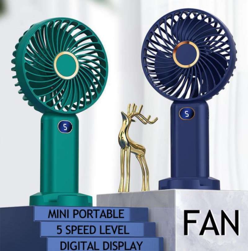 Promo Mini Fan Adjustable Cooling Fan Rechargeable Handheld Fan Kipas ...