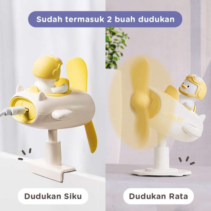Promo Tokkado Purro Mini Fan Kipas Angin Layar Monitor Usb Pesawat Unik ...