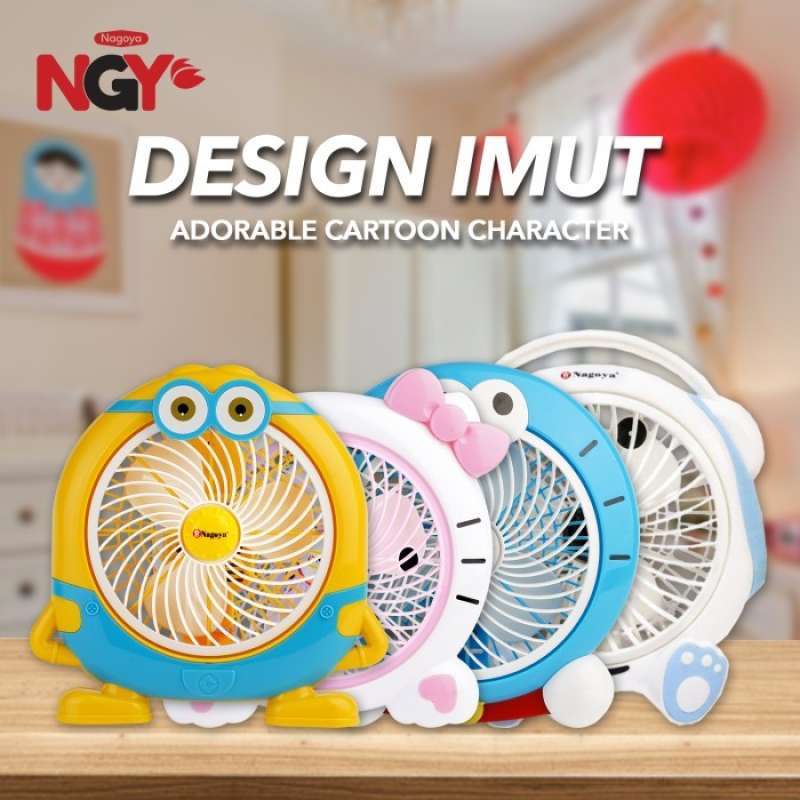 Promo Nagoya Kipas Angin 10 Inch Karakter Kartun / Box Fan Ng-180 ...