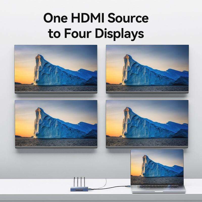 Jual Hdmi Splitter 1 In 4 Vention Akfl0-eu Screen Duplicate 3d 4k Full ...