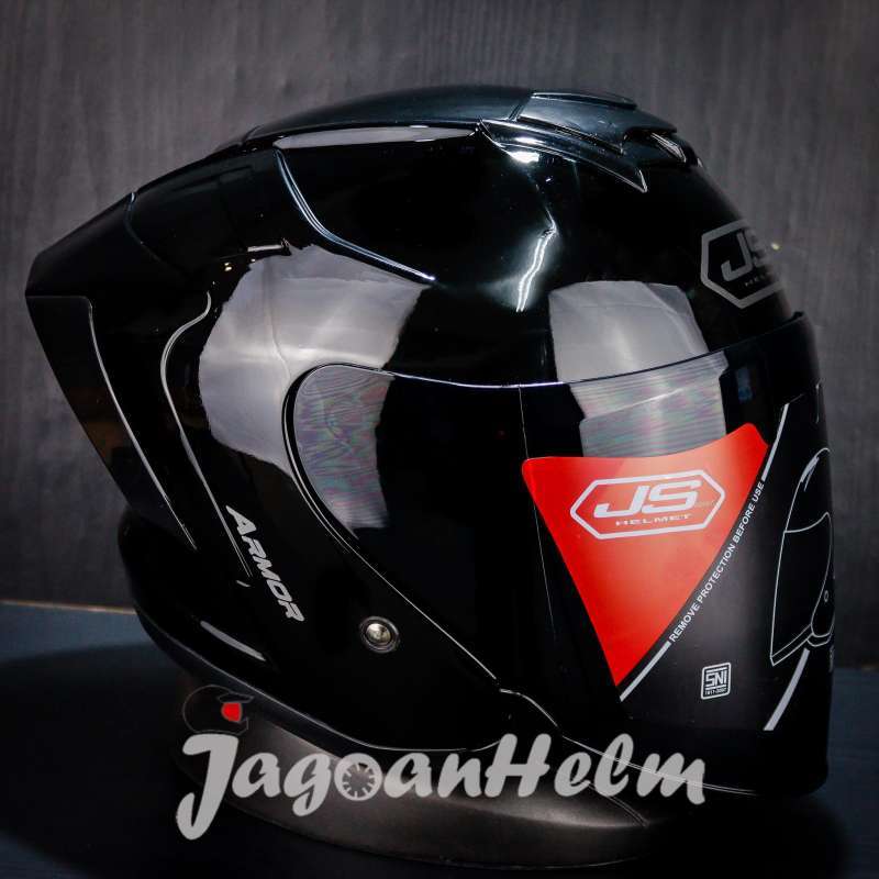 Promo Helm Js Armor | Solid | Single Visor - Black Doff - Diskon 1% Di ...