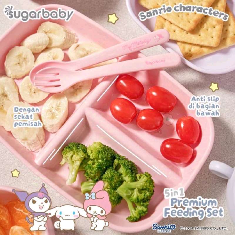 Jual Sugar Baby 5in1 Premium Feeding Set Sanrio Collection | Set Alat ...