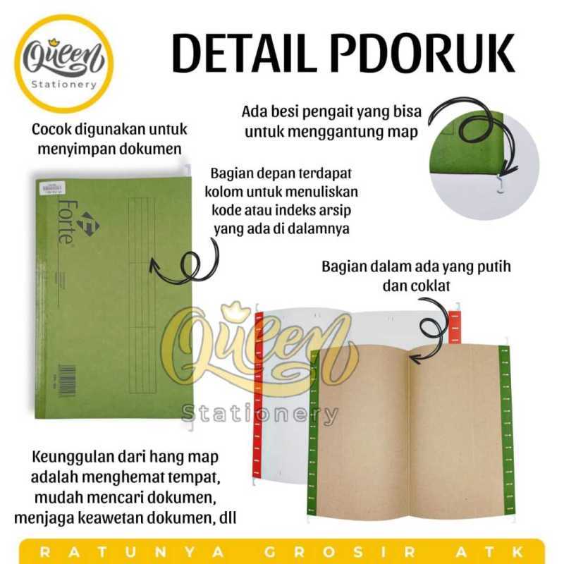 Jual 1 Pcs Hang Map F4 Forte Map Dokumen / Map File / Map Gantung Forte ...