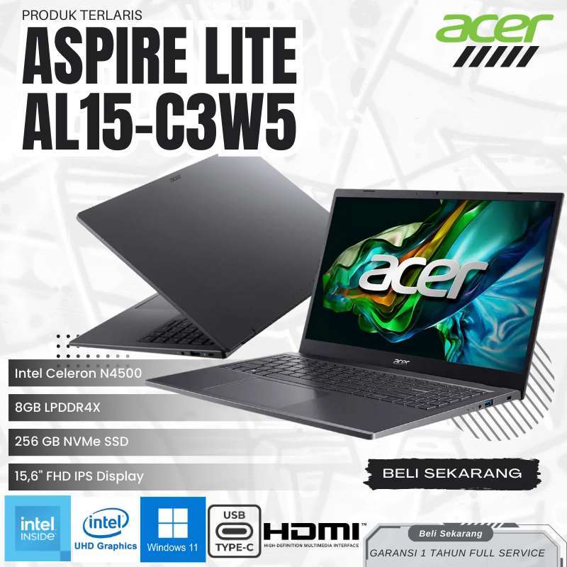 Promo Laptop Multitasking 4jutaan Acer Aspire Lite Al15-c3w5 8gb Ssd ...