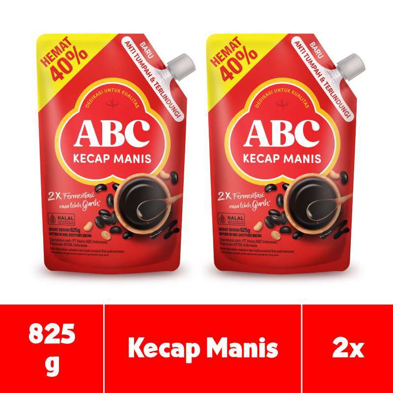 Promo Abc Kecap Manis Spout 825 G - Twin Pack Diskon 16% Di Seller Abc ...