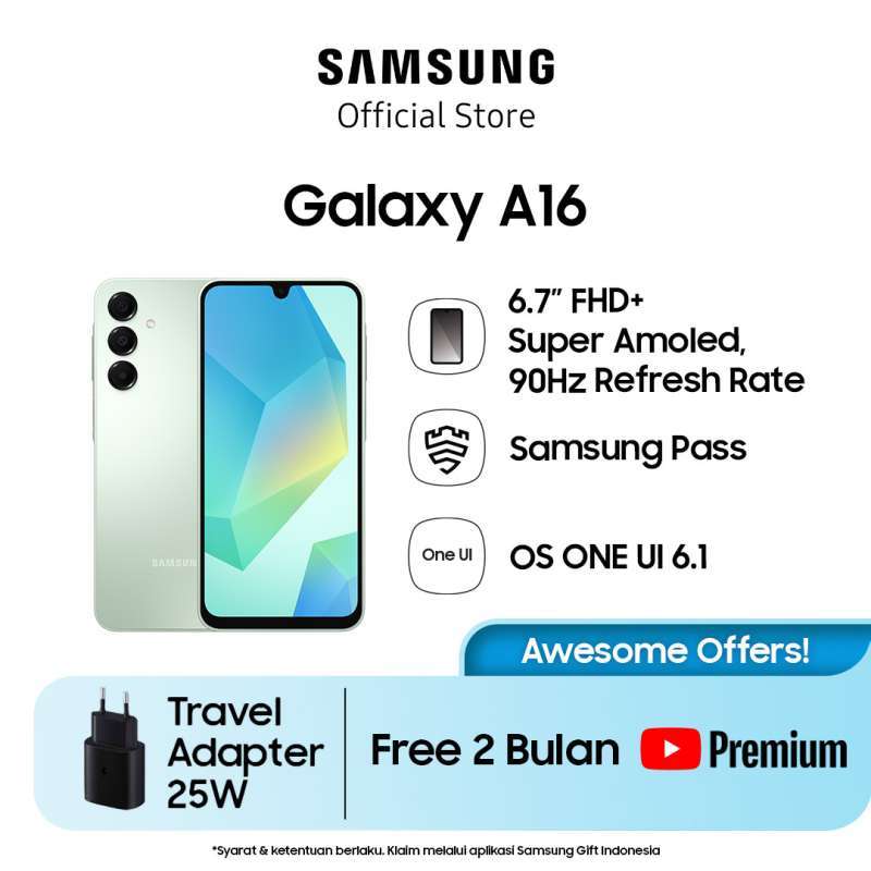 Jual Samsung Galaxy A16 [8/256gb] - Light Green Di Seller Hakacell Official Store - Hakacell ...