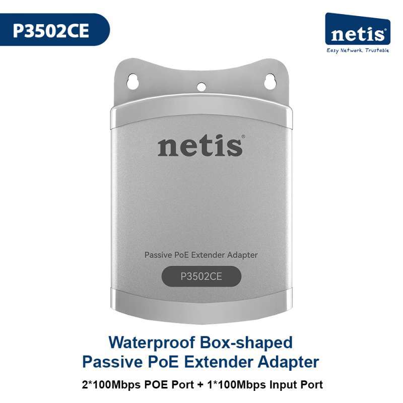 Jual Netis P3502ce Waterproof Passive Poe Extender 1-to-2 Fast Ethernet ...
