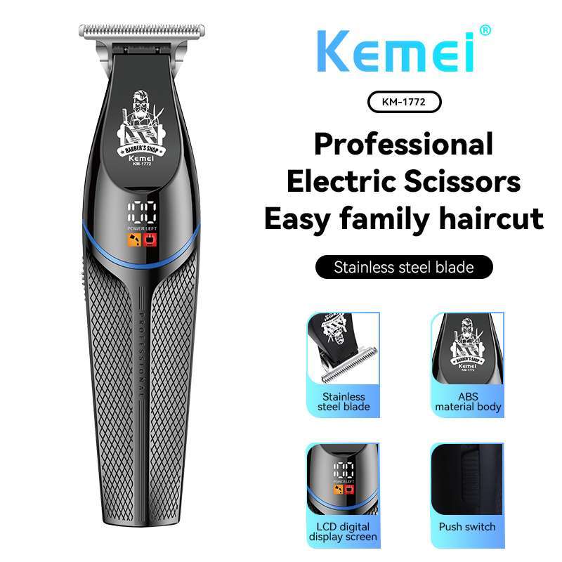 Jual Kemei Km-1772 Hair Clipper Trimmer 7000rpm 1200mah Alat Cukur ...