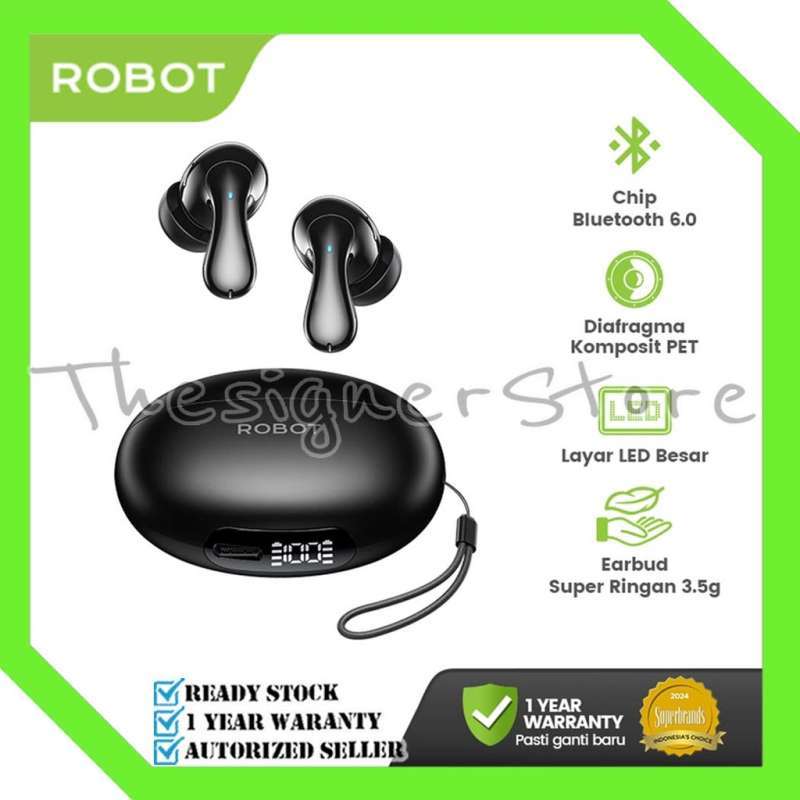 Promo Tws Robot Nova T3 Earphone Bluetooth 6.0 Suara Jernih Powerful ...