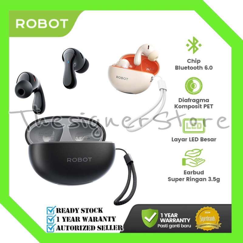 Promo Tws Robot Nova T3 Earphone Bluetooth 6.0 Suara Jernih Powerful ...