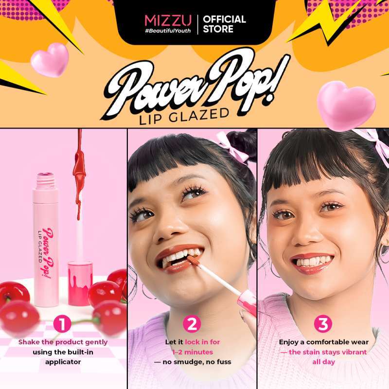 Promo Mizzu Power Pop! Lip Glazed Diskon 23% Di Seller Natur Flagship ...