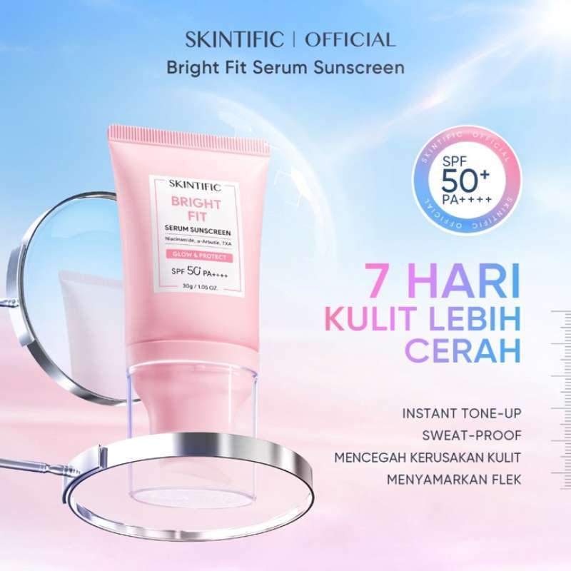 Promo [new Launch] Skintific Bright Fit Serum Sunscreen 30gr Spf 50+ Pa ...