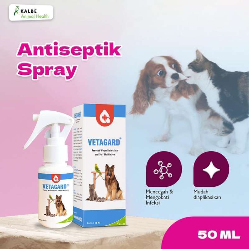 Jual Vetagard Chlorhexidine Spray 50 Ml Antiseptik Semprotan Luka Basah ...