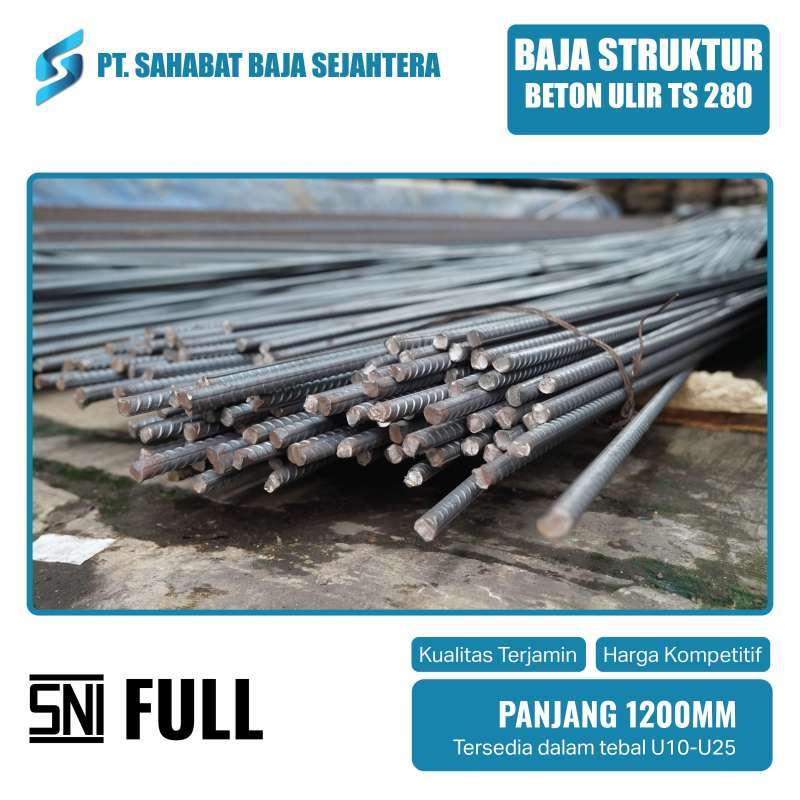 Jual Besi Beton Ulir - Bjts 280 12 Meter (tekuk) - 13 Mm Di Seller Pt ...