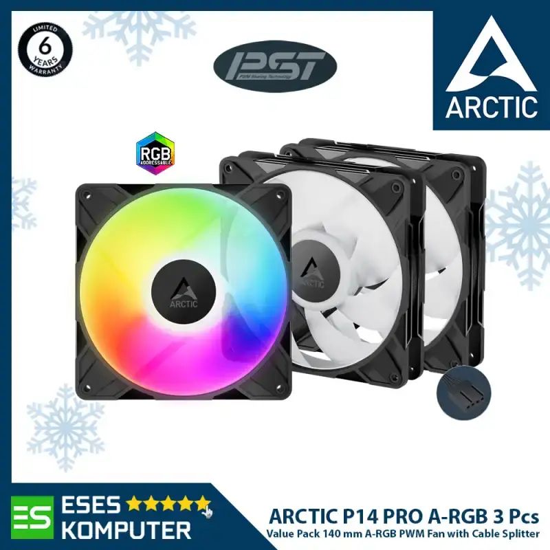 Jual Fan Arctic P14 Pro A-rgb Black 3 Pcs Value Pack | 140mm 14cm High ...