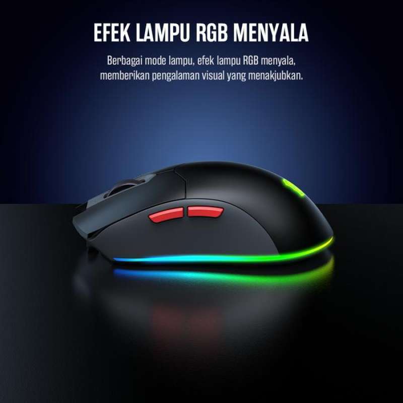 Promo Gamen Gm210w Mouse Gaming Wireless Rechargeable 1600 Dpi - Black ...