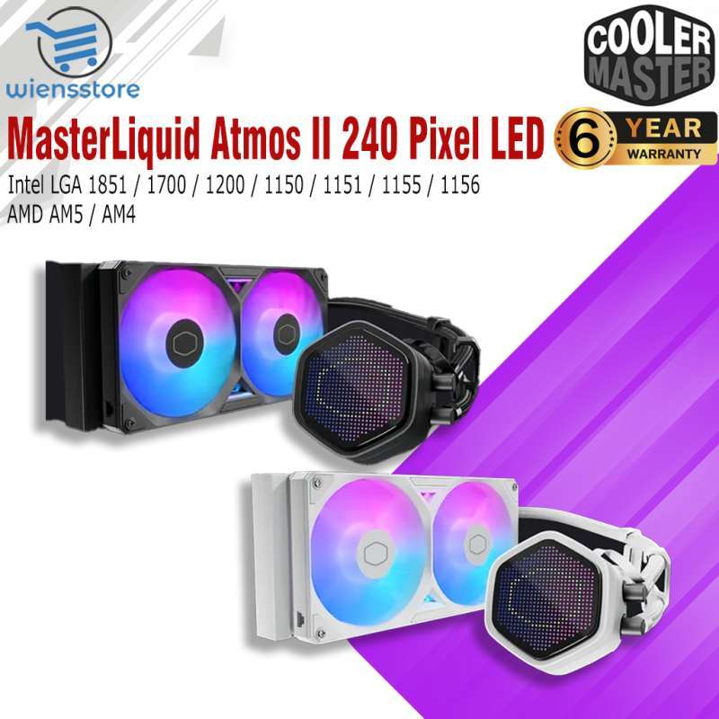 Promo Cooler Master Masterliquid Atmos Ii 240 Pixel Led Liquid Cpu ...