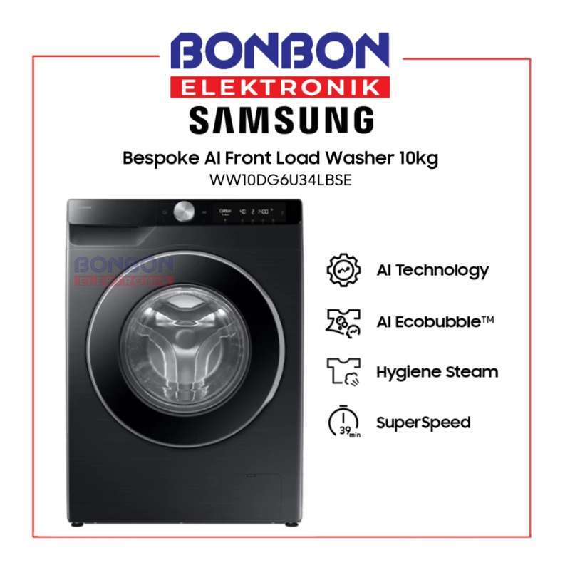Jual Samsung Mesin Cuci Front Loading 10kg Ww10dg6u34lbse / Ww10dg ...