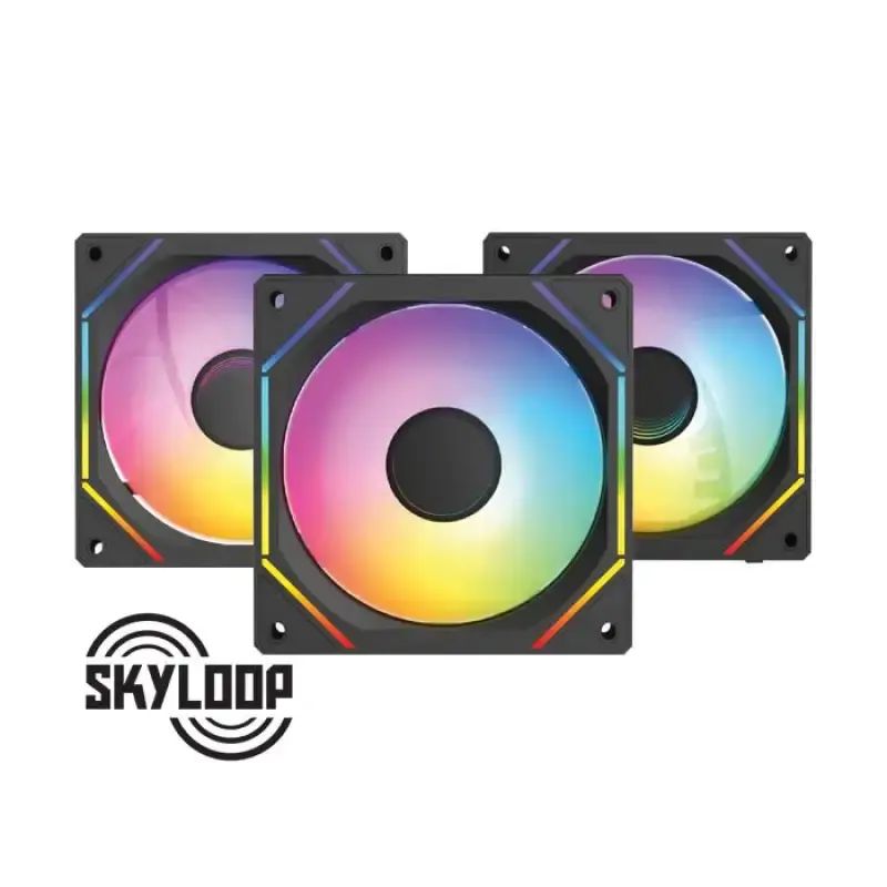 Jual Cube Gaming Skyloop Black 3 In 1 Pack 12cm Pwm A-rgb Fan ...
