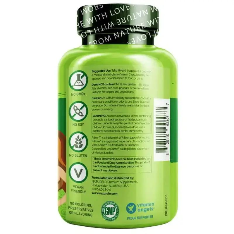 Jual Naturelo Prenatal Multivitamin With Folate Iron & Dha 180 Capsules ...