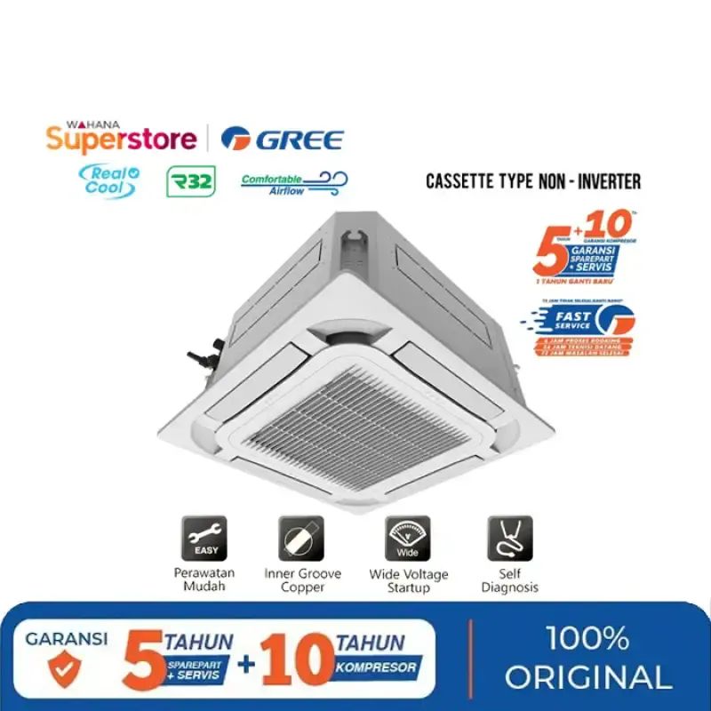 Promo Gree Ac Cassette 5 Pk Standard Non Inverter U-match Series - Gkc ...