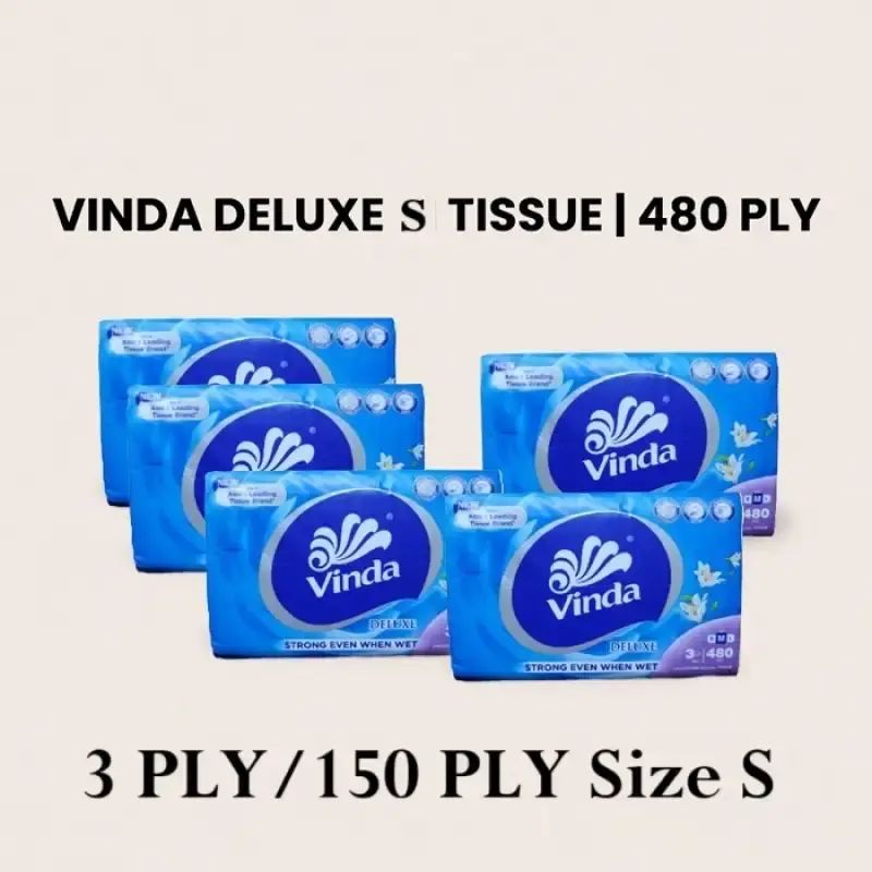 Jual [ 10 Pcs ] Tissue Vinda Deluxe Size S 3 Ply Isi 150 Ply Tisu ...