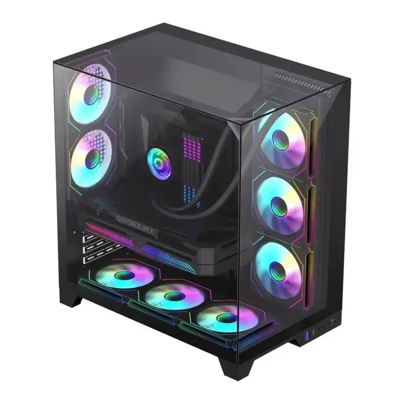 Promo Casing Gamemax Infinity Plus Atx Gaming Pc Case With Panoramic Tempered Glass Led Metal ...