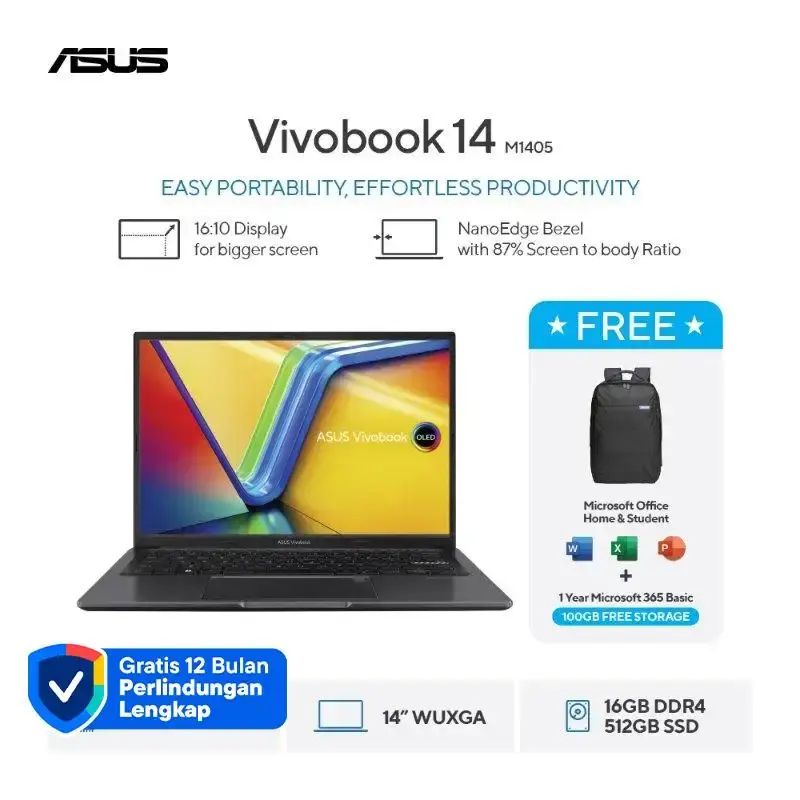 Laptop Asus Vivobook 14 M1405 Ya - 🔥 Harga & Spesifikasi Terbaru Mei 2026