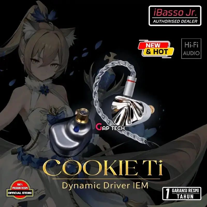 Jual Ibasso Jr Cookie Ti Single Dynamic Driver In-ear Monitor Earphones ...