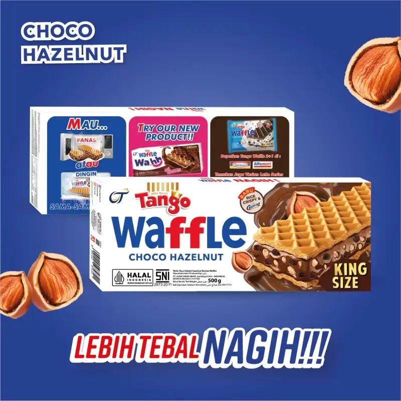 Promo Tango Waffle King Size Cokelat Hazelnut 500 Gram - Isi Banyak ...