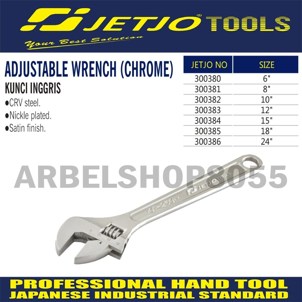 Jual Adjustable Wrench Kunci Inggris Size 6 8 10 Dan 12 Original Produk ...