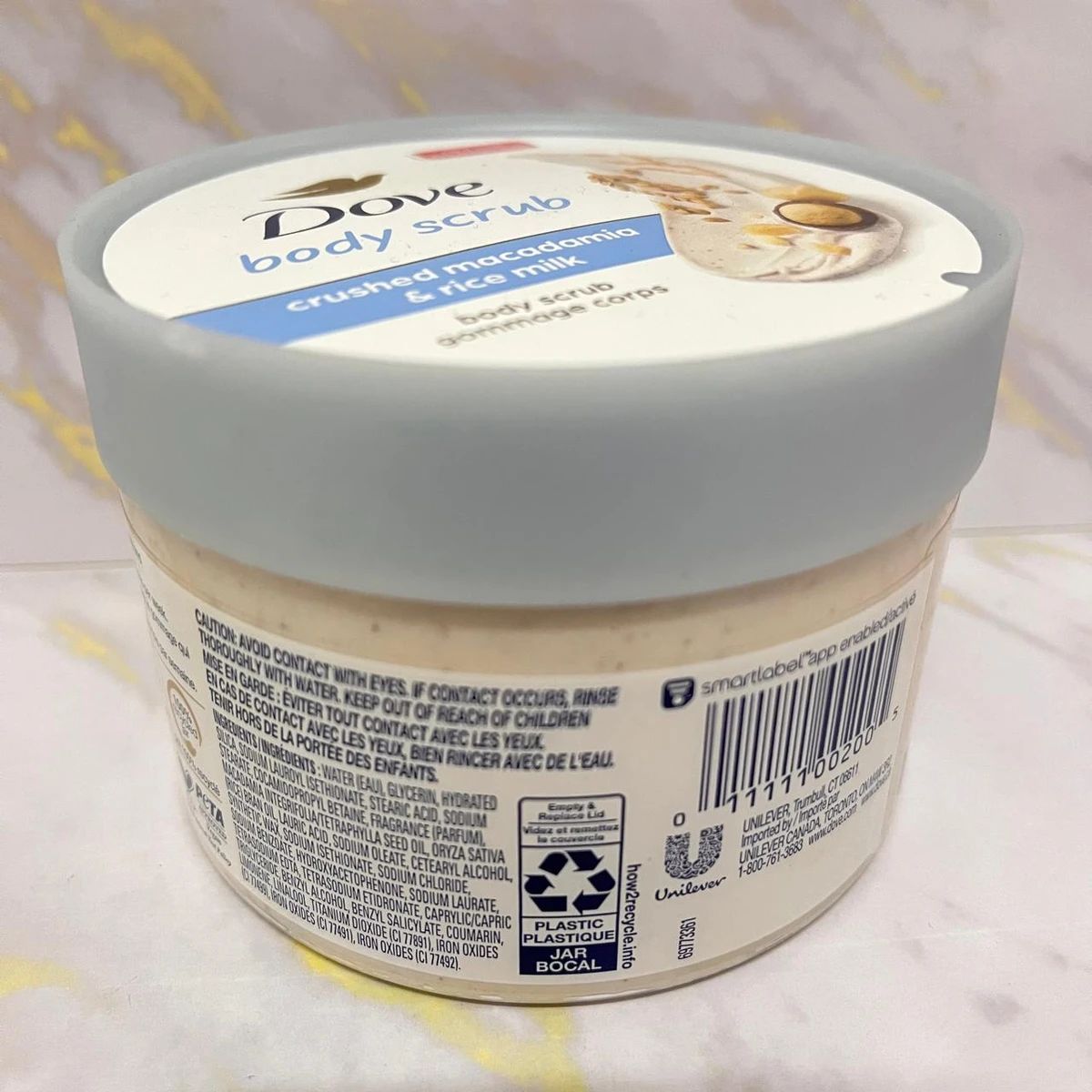 Jual Dove Exfoliating Body Polish Scrub Crushed Macadamia & Rice Milk ...
