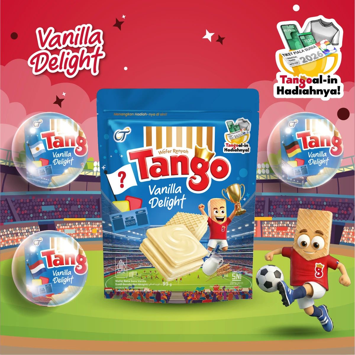 Jual Tango Wafer Vanilla Delight [1 Pouch 95 Gram]- Edisi Soccer 2026 ...
