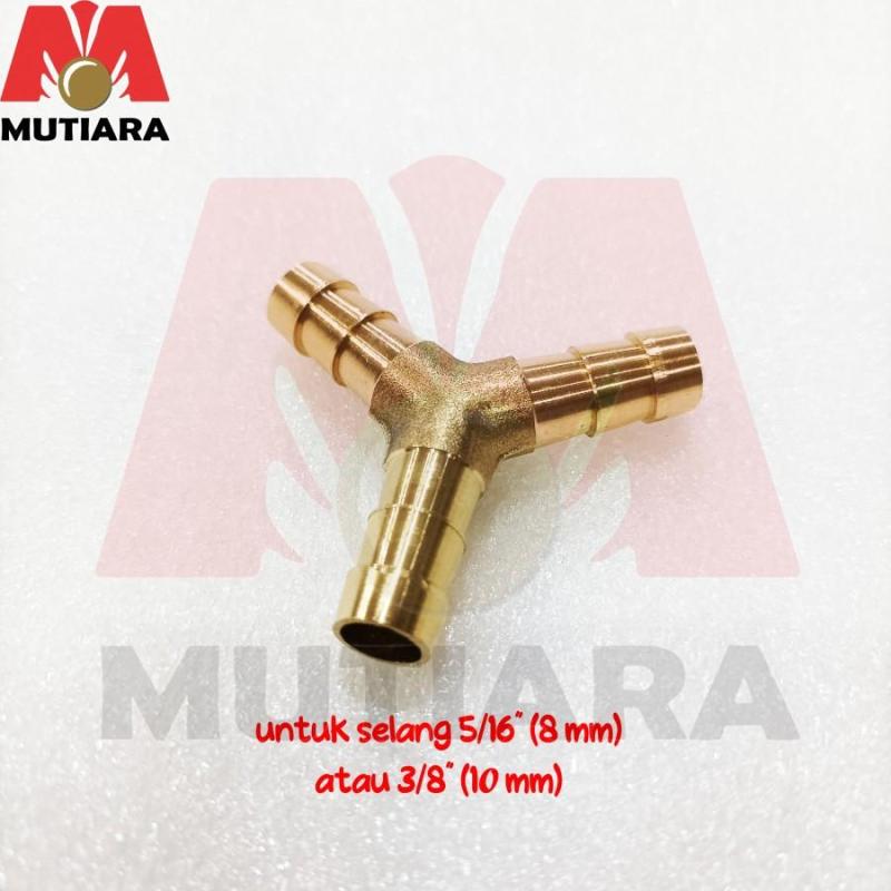 Jual Sambungan Selang Nepel Cabang T Cabang 3 Selang 8 Mm / 10 Mm Di ...