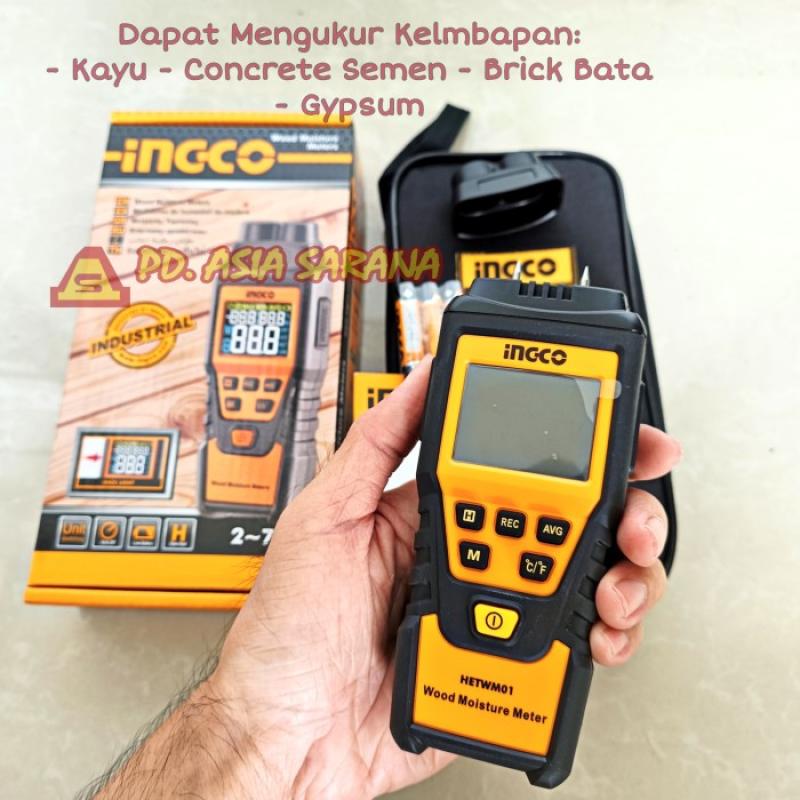 Jual Wood Moisture Meter Ingco Hetwm01 Test Ukur Kadar Air Kelembapan ...