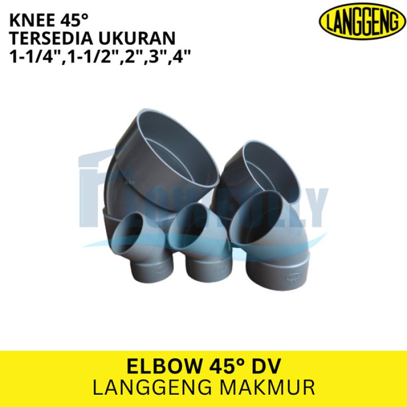 Jual Elbow 45 Derajat Dv 4 Inch Langgeng Pvc Knee 45° Dv 4 Dim Keni Di ...