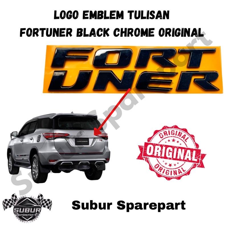 Jual Logo Emblem Tulisan Fortuner Black Chrome Original Di Seller Subur ...
