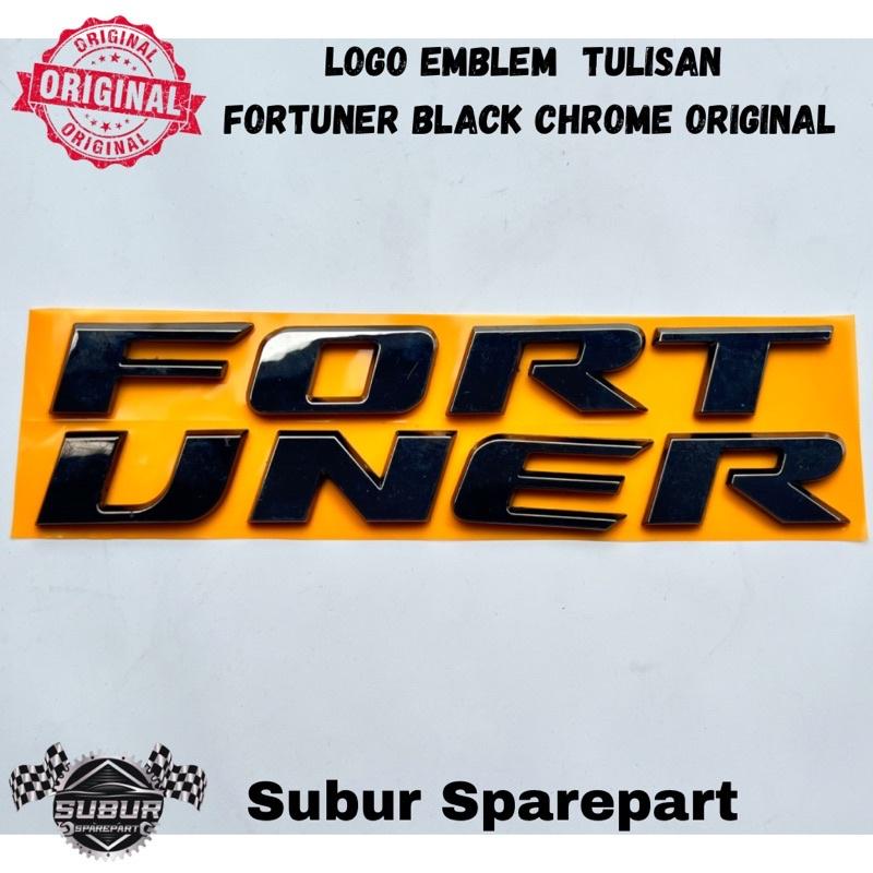 Jual Logo Emblem Tulisan Fortuner Black Chrome Original Di Seller Subur ...