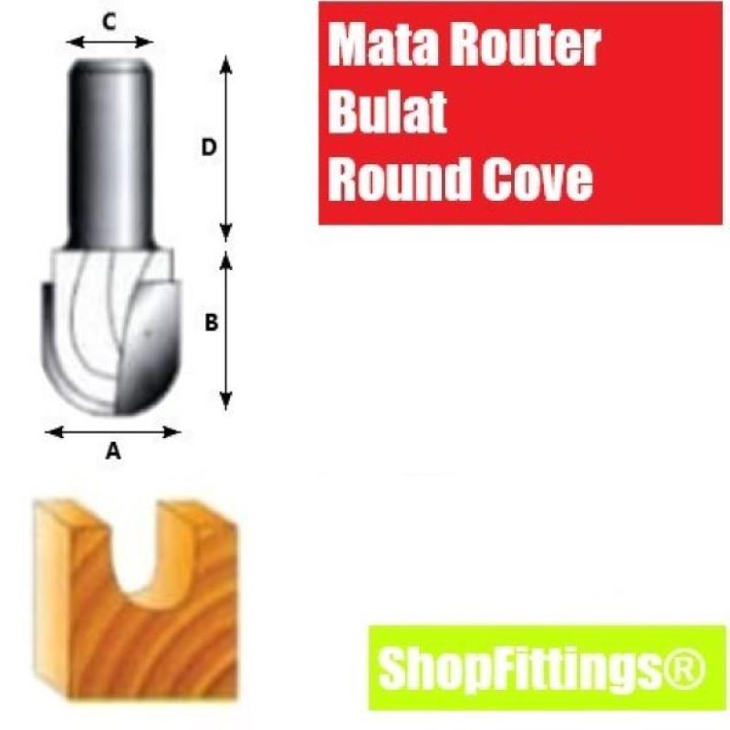 Jual Mata Router Profil Bulat Ujung Kepala Round Nose Cove Bit 3 5 6 10 ...