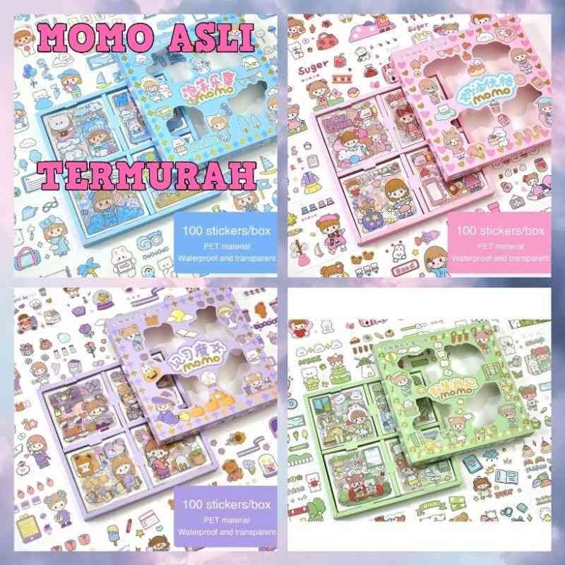 Jual STICKER MOMO KARAKTER ORIGINAL DIY WATERPROOF VIRAL - 1 BOX 100 ...