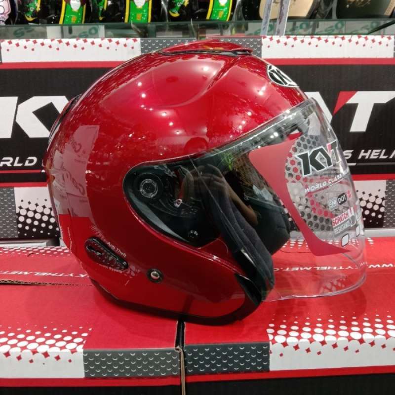 Jual Helm Kyt Half Face Kyoto Solid Black di Seller Mastaera Shop ...