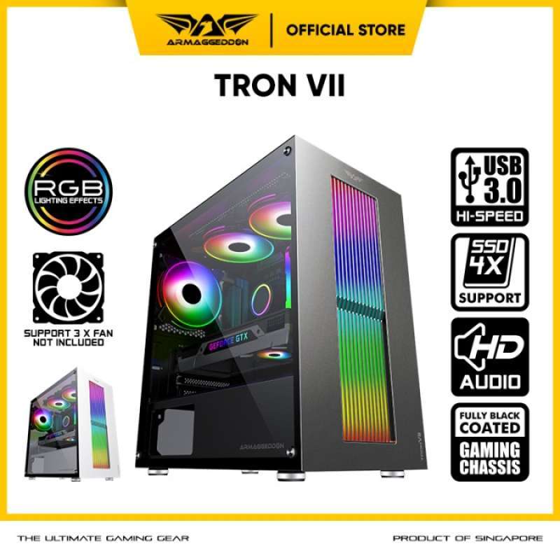 Promo Tron Vii M-atx Gaming Pc Case Tempered Glass Side Panel Diskon 23 ...