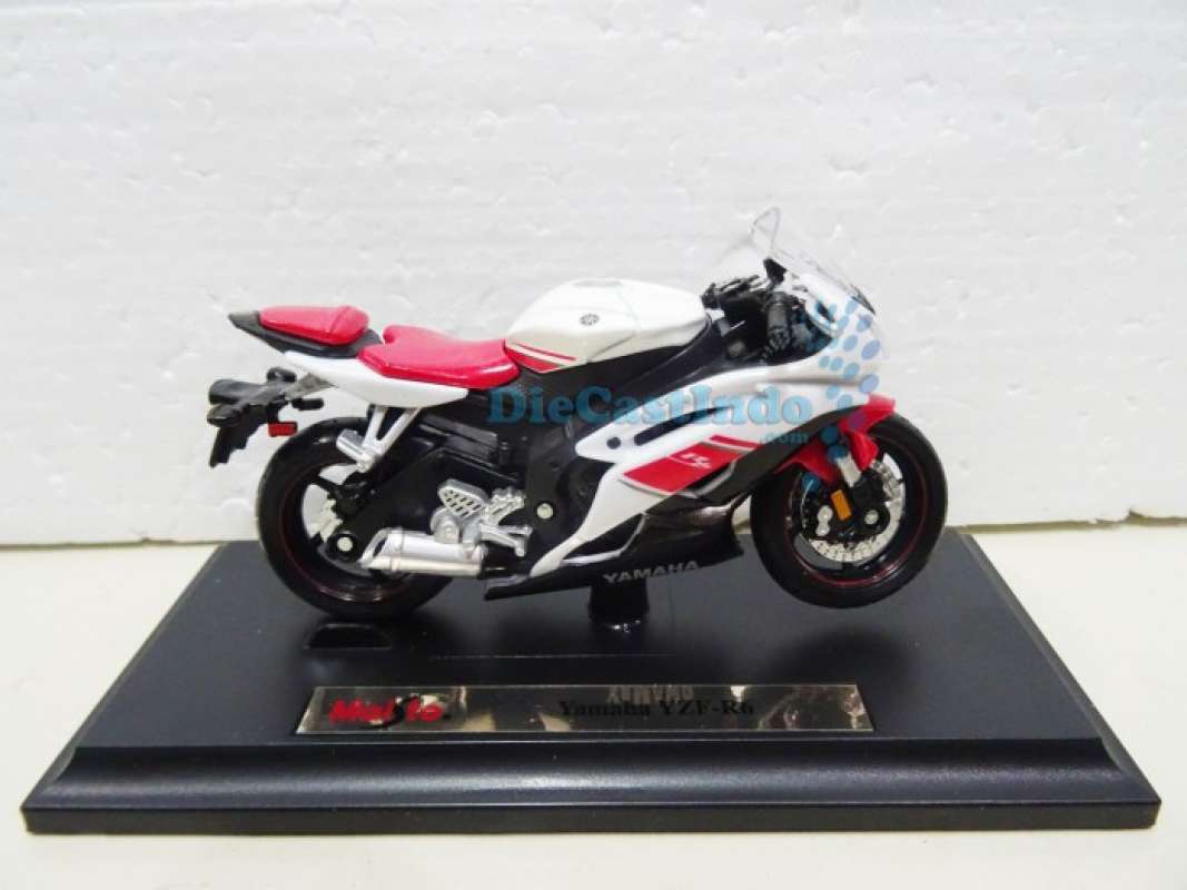 Promo Maisto Motor - Yamaha YZF-R6, White - Skala 1:18 Diskon 23% di ...