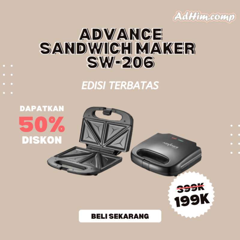 Promo Advance Sandwich Maker SW-206 Garansi Resmi Diskon 23% di Seller ...