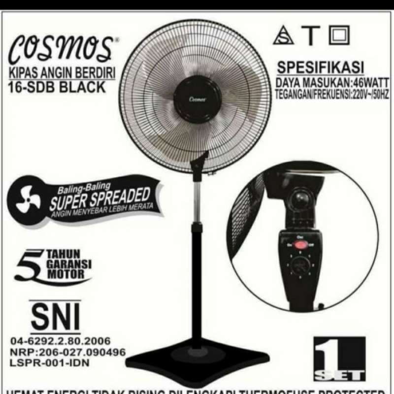 Jual (harga Promo)kipas Angin Berdiri/stand Fan Cosmos 16 Sdb Di Seller ...