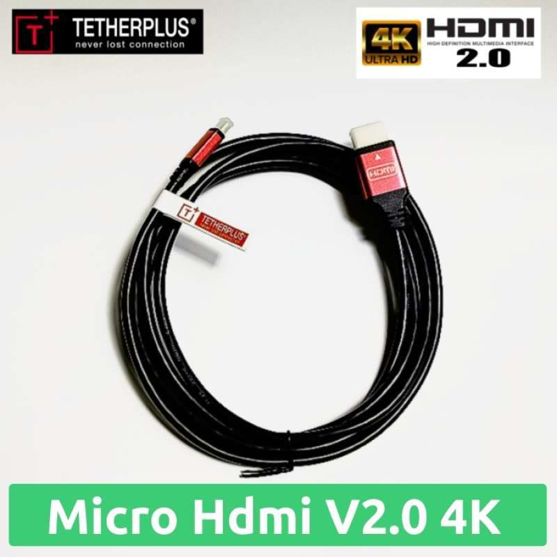 Promo TETHERPLUS 2 METER HIGH SPEED MICRO HDMI TO HDMI Diskon 33% di ...